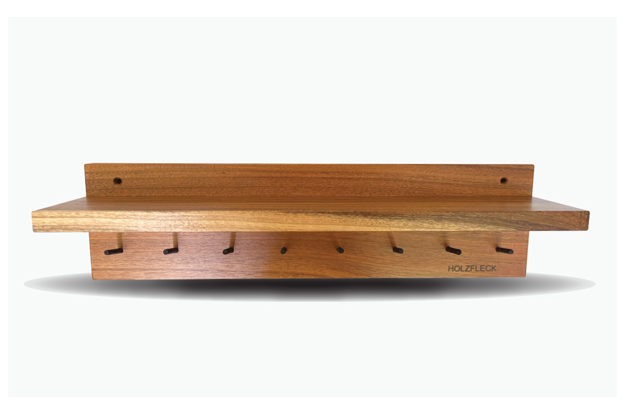 Shelf Eight-Pin Keyholder - Holzfleck Joinery